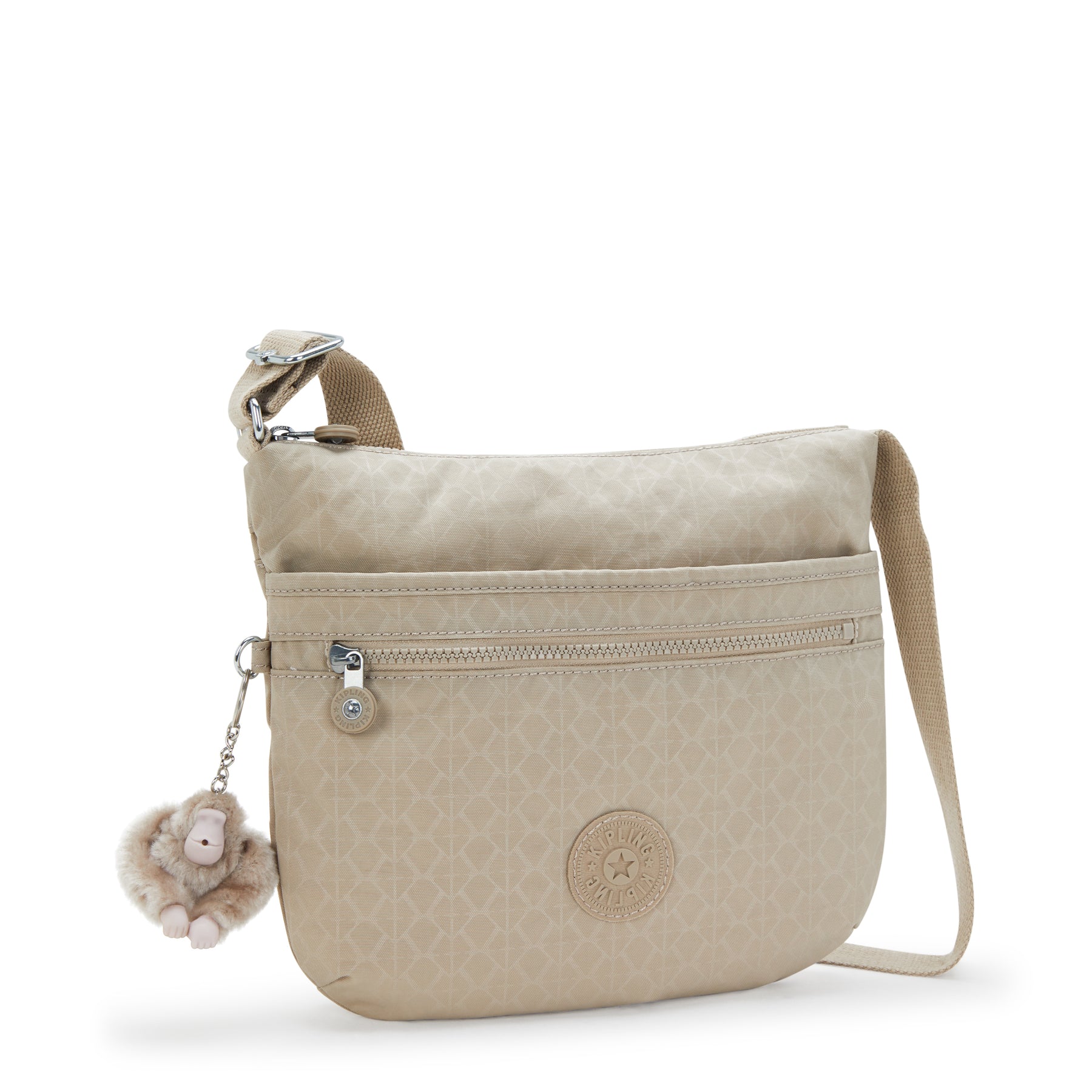 KIPLING Medium crossbody Female Signature Beige Embossed Arto 10878-96