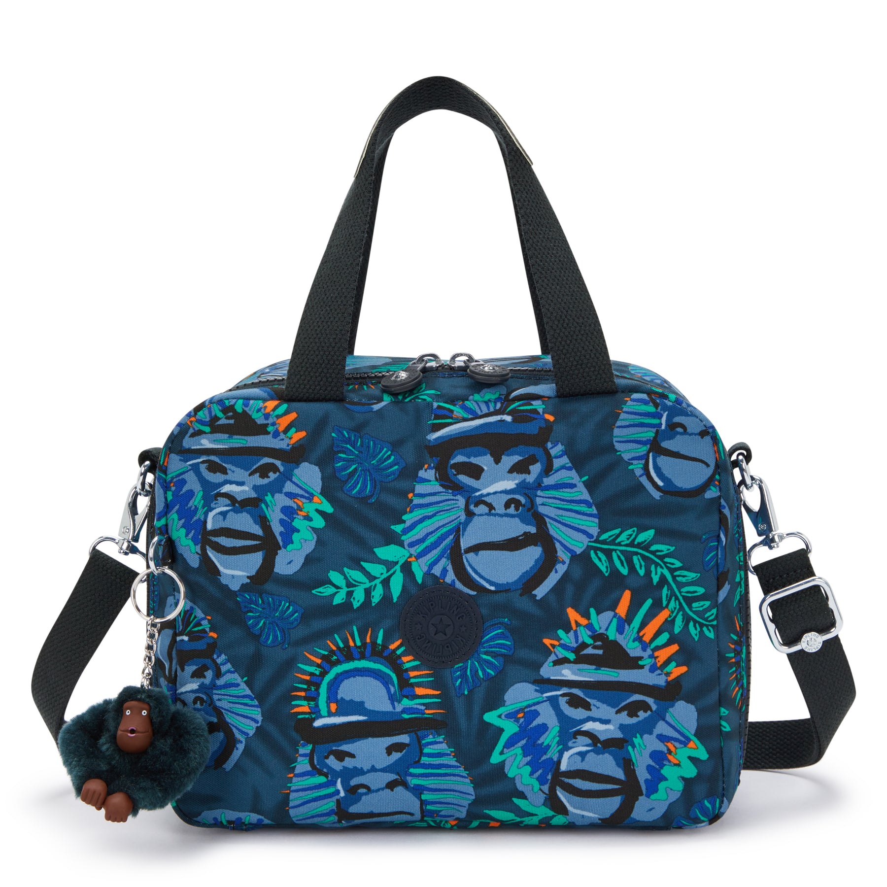 KIPLING Large lunchbox (with trolley sleeve) Unisex Blue Monkey Fun Mi