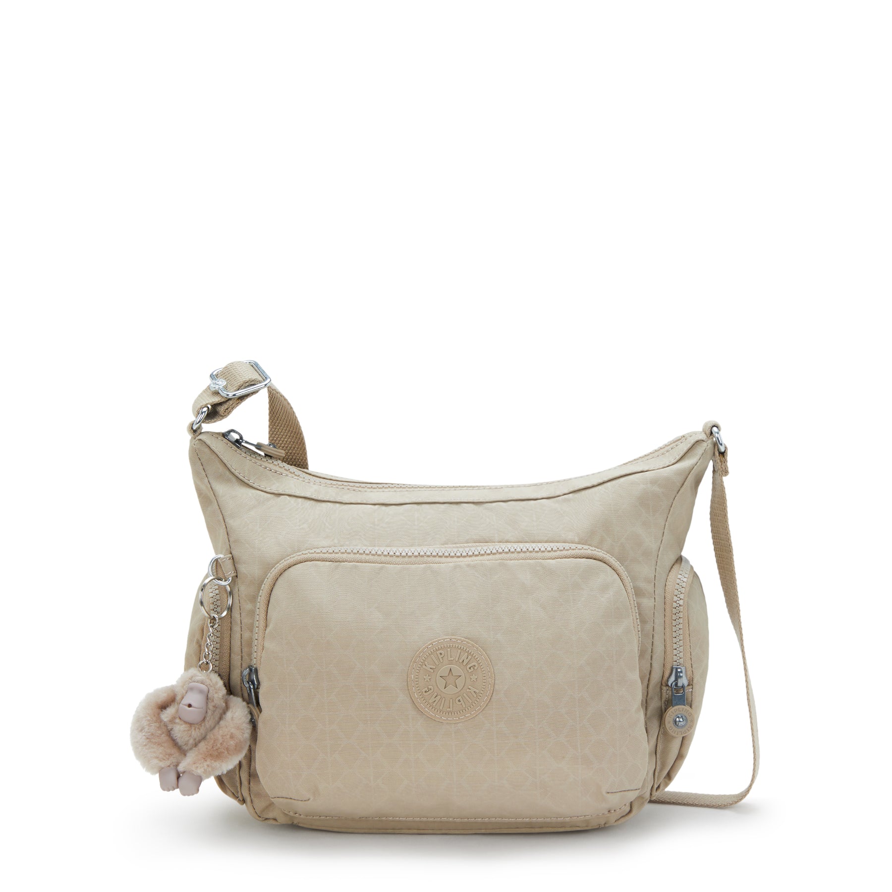 KIPLING Medium crossbody Female Signature Beige Embossed Gabb S I4611-