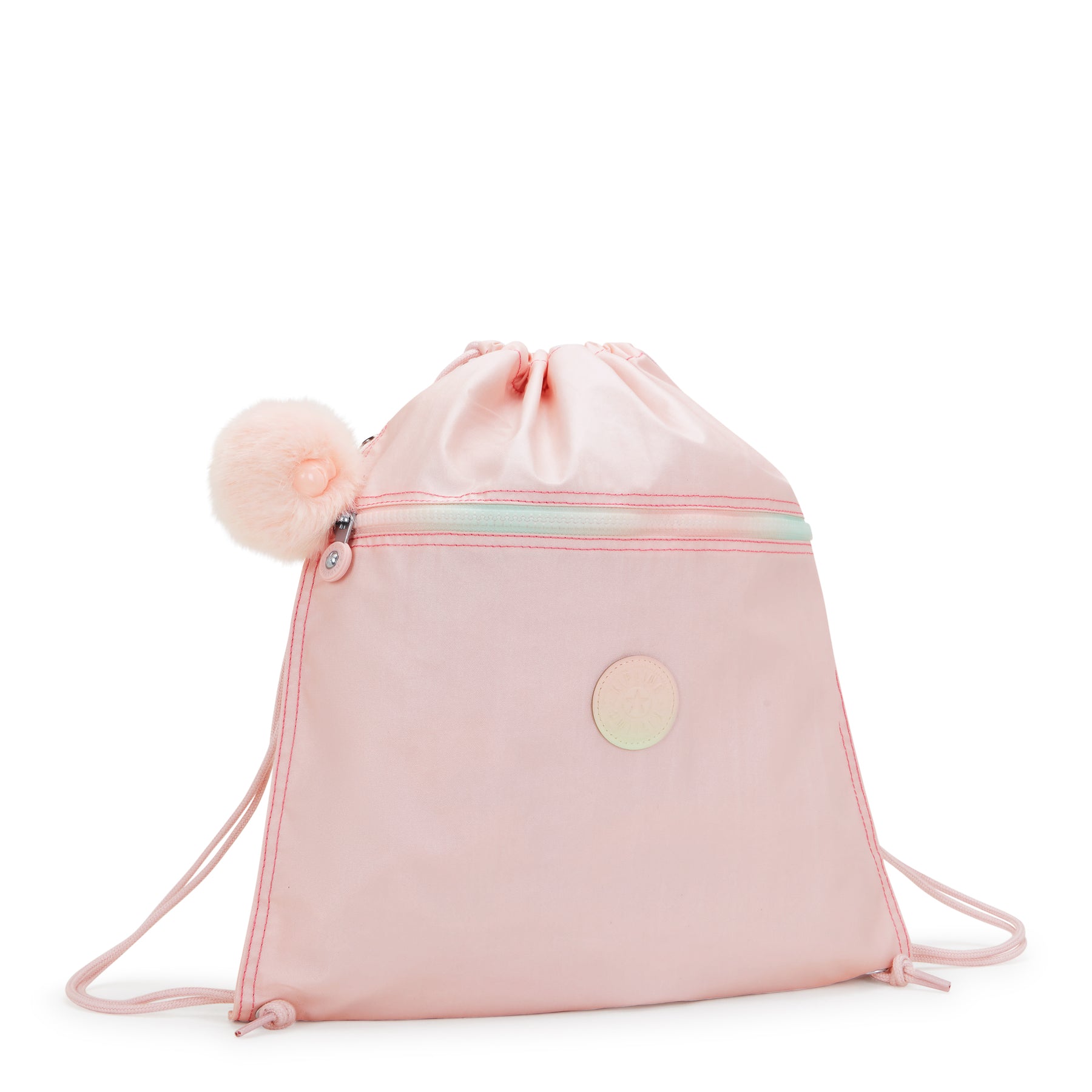 KIPLING Medium backpack (with drawstring) Female Blush Metallic Supert