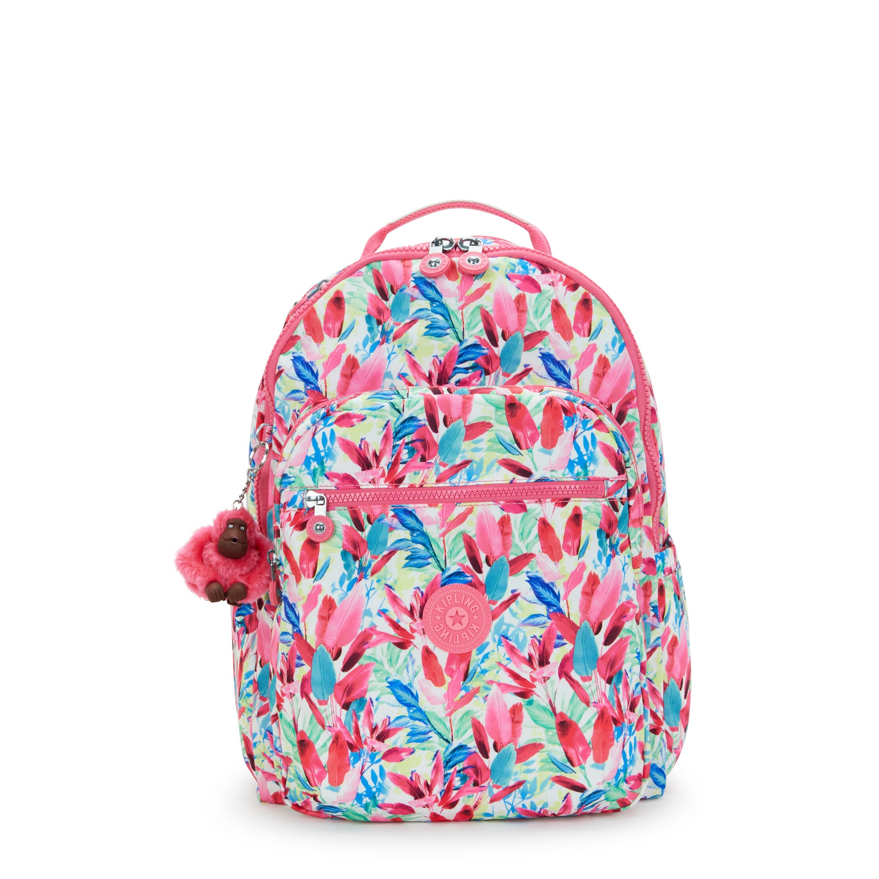 KIPLING Large Backpack Female Flamingo Leaves Seoul - I4851-SG4