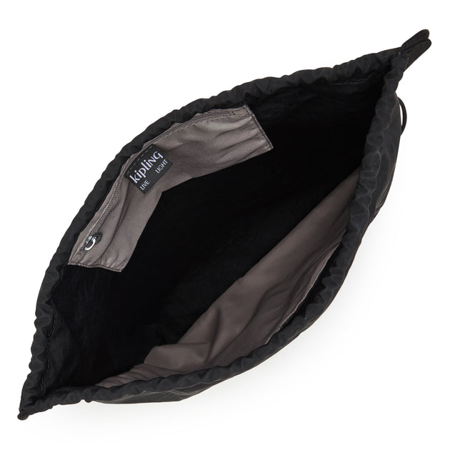 KIPLING Medium backpack (with drawstring) Unisex Black Lite Supertaboo