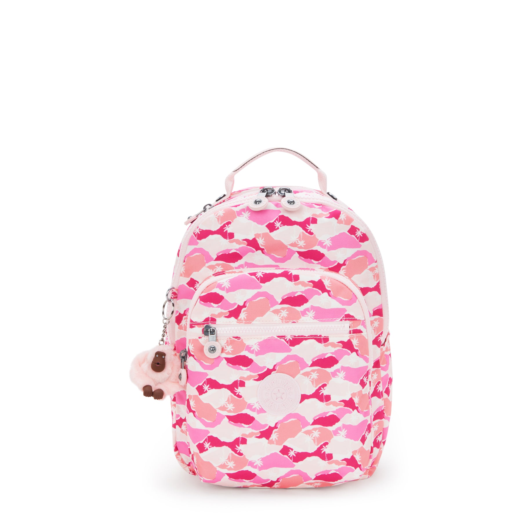 KIPLING Small backpack (with tablet compartment) Female Pink Palm Seou