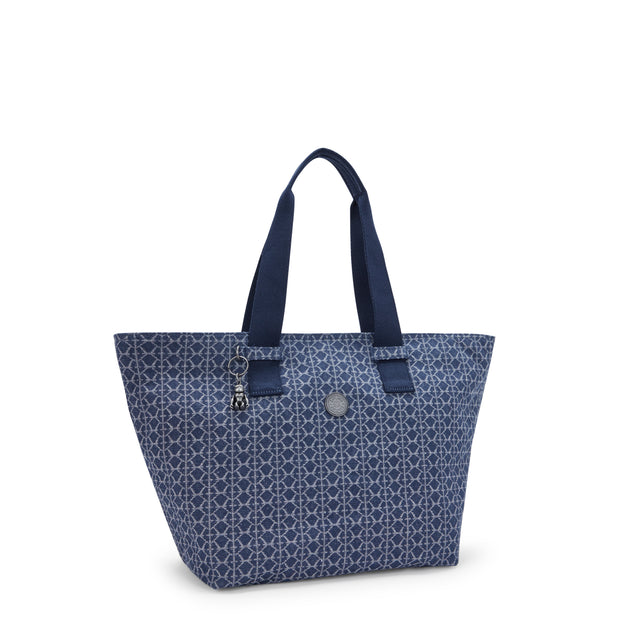 KIPLING Large tote (with removable pouch) Female Signature Denim Raaja