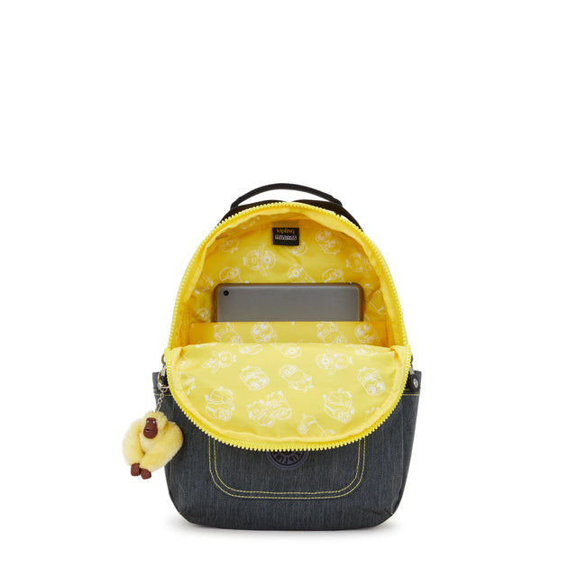 Kipling Small Backpack (With Laptop Protection) Unisex Minion Jeans Bl