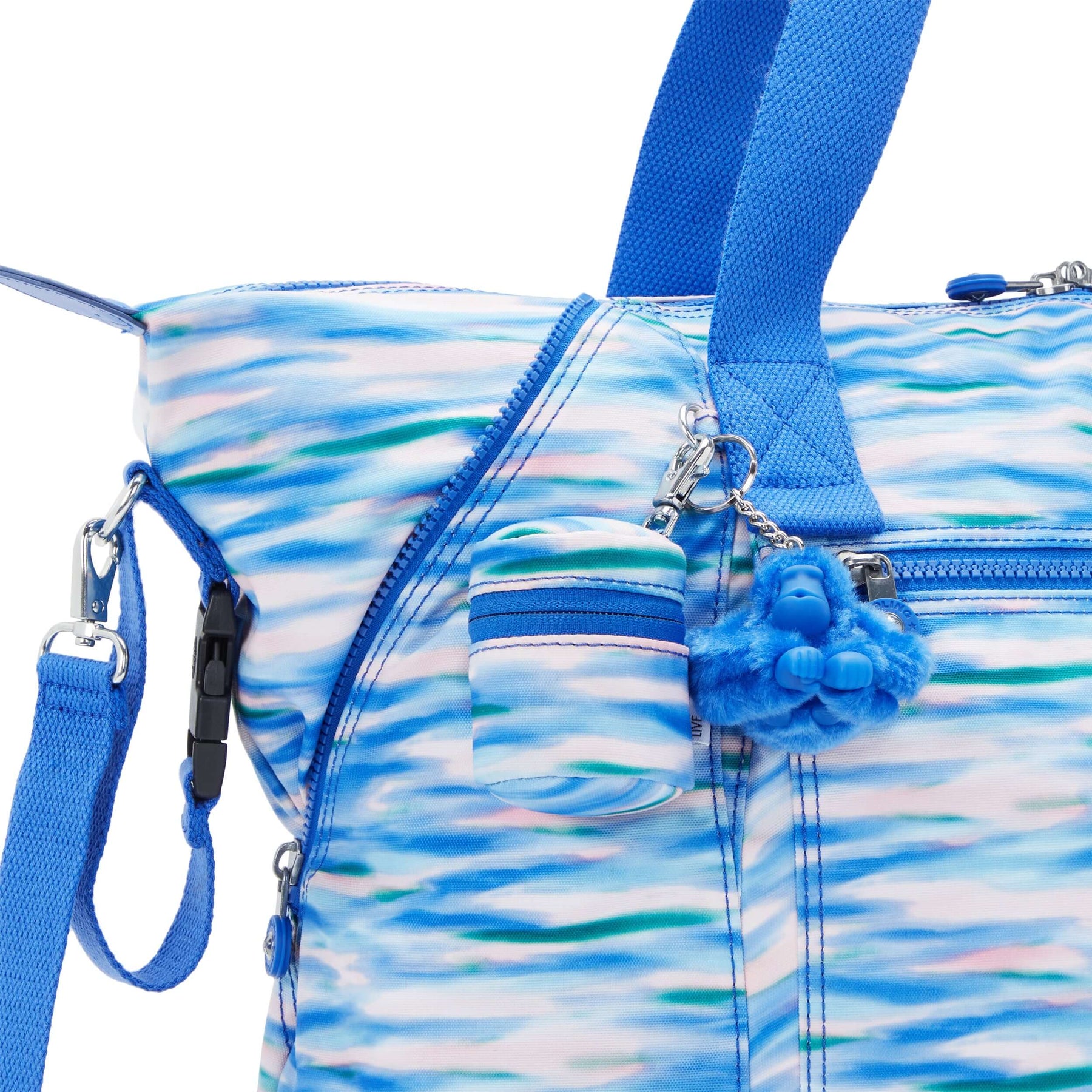 KIPLING Large babybag (with changing mat) Female Diluted Blue Art M Ba