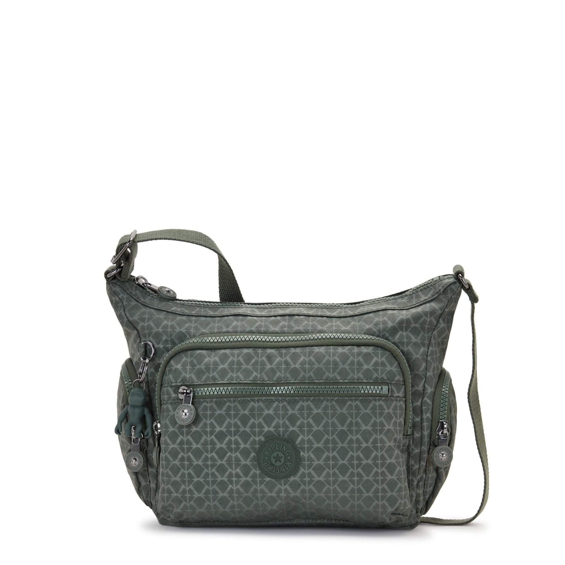 Kipling Small Crossbody Female Sign Green Embosse Gabbie S - I2532-F6C