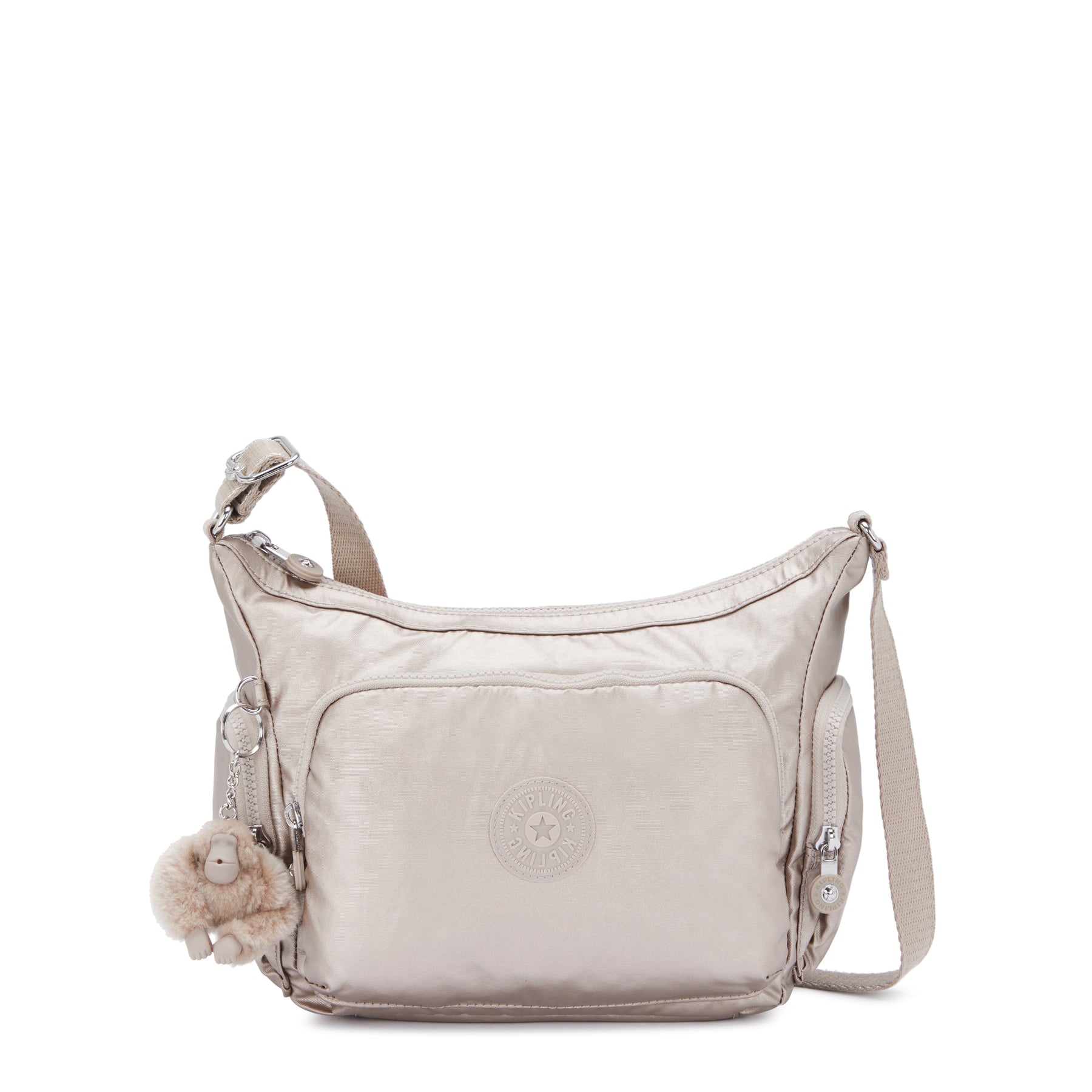 KIPLING Medium Crossbody Bag with Adjustable Straps Female Metallic Gl
