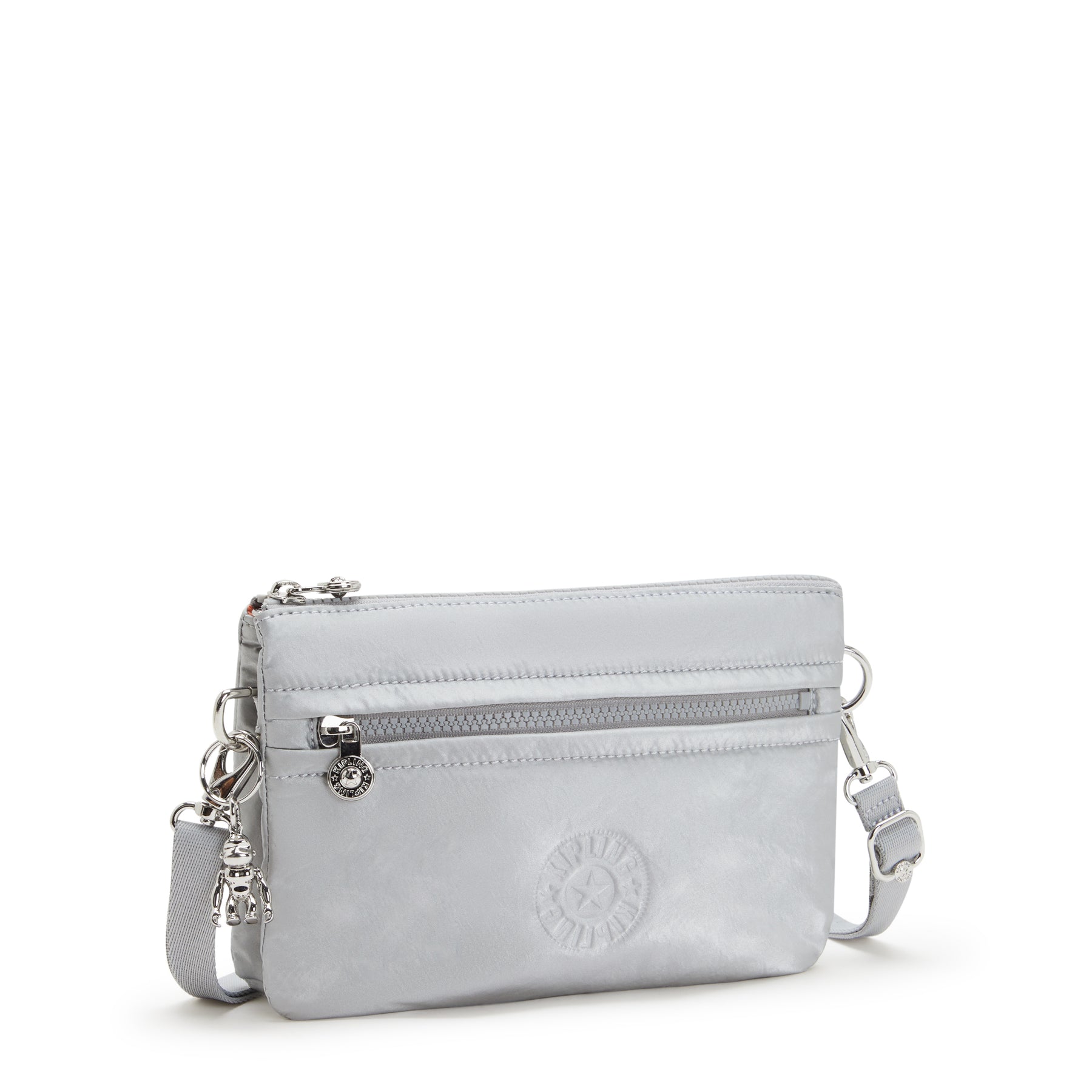 KIPLING Small crossbody (with removable strap) Female Silver Glam Riri