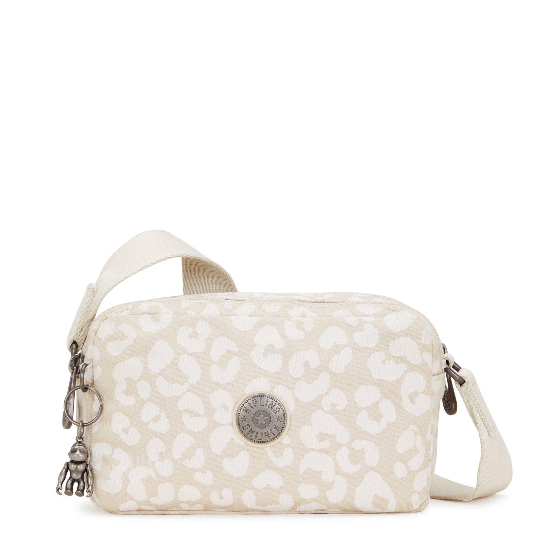 KIPLING Small crossbody Female White Cheetah J New Milda