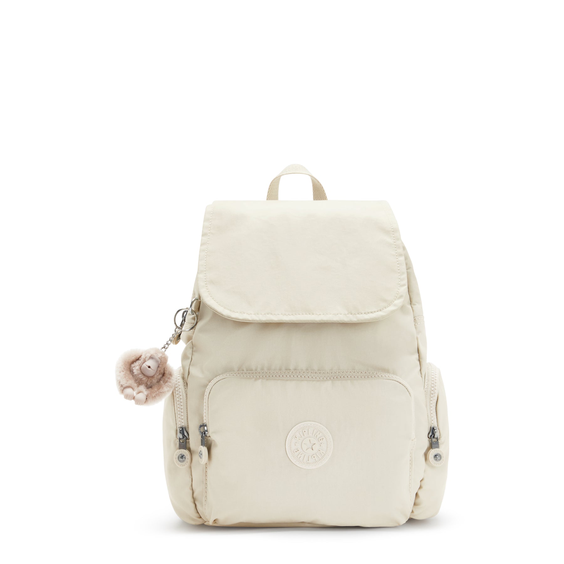 KIPLING Small Backpack with Adjustable Straps Female Beige Pearl City