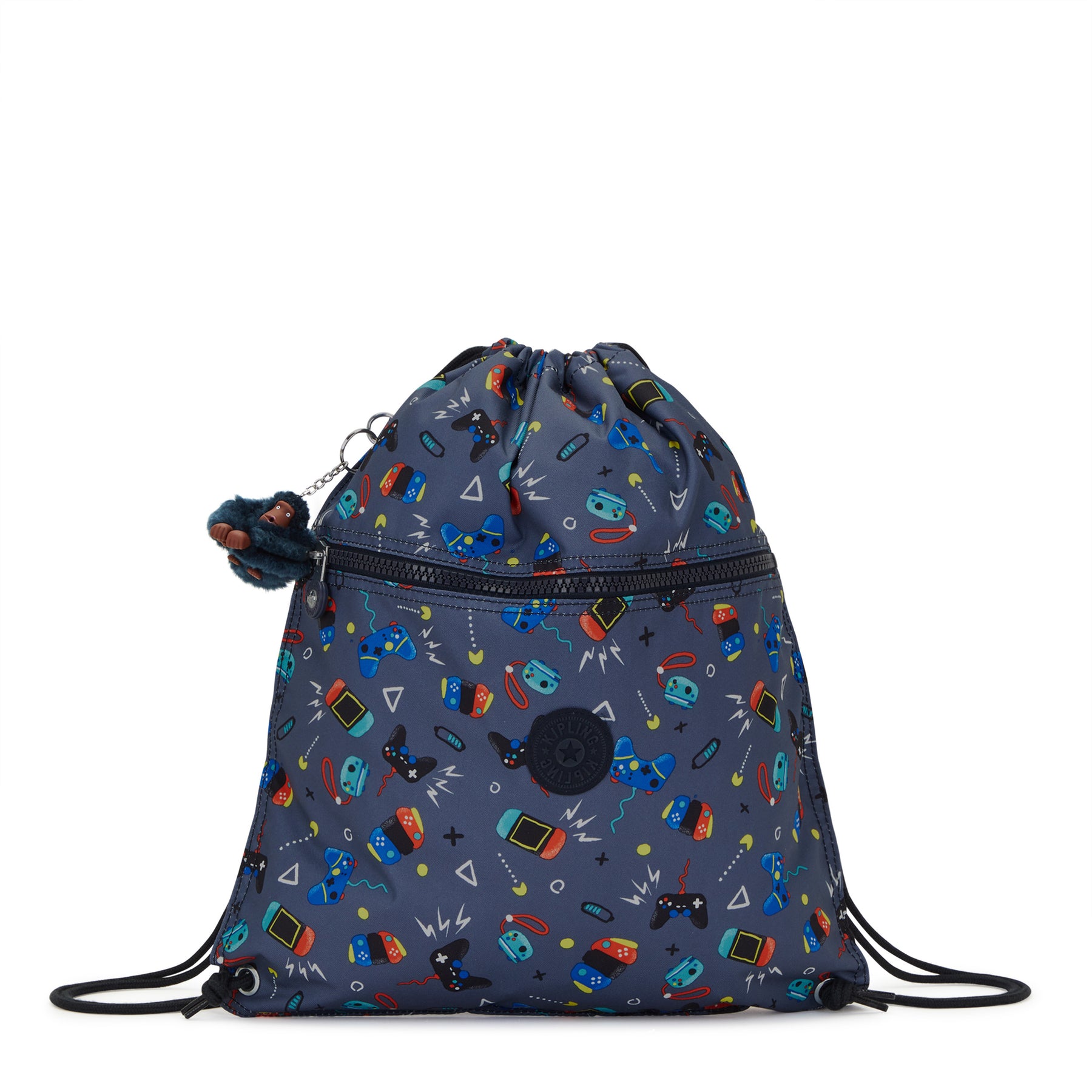 Kipling Medium Backpack (With Drawstring) Female Gaming Grey Supertabo