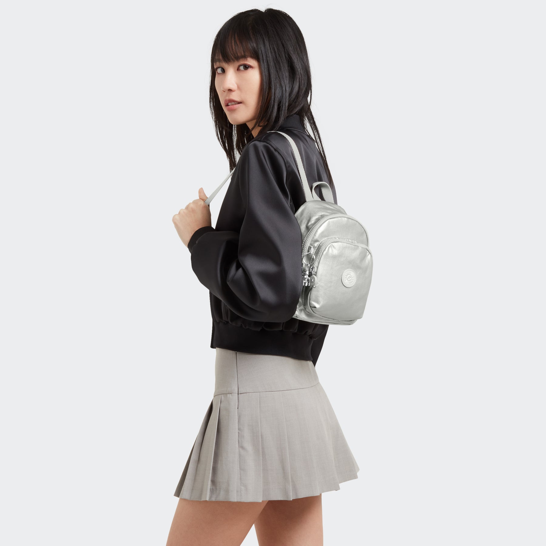 Kipling Small Backpack Female Bright Metallic New Delia Compact - I790